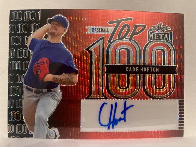 2023 LEAF METAL Cade Horton Top 100 Wave /4 Auto EUR 9,36 - PicClick FR