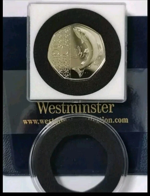 2025 UK KING Charles III Atlantic Salmon 50p BU Coin (No Privy Mark) £ ...
