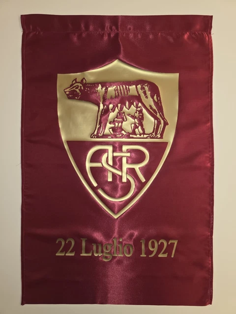 BANDIERA ROMA FANS Lupa Capitolina Spqr Ultras Porpora E Oro In Raso ...