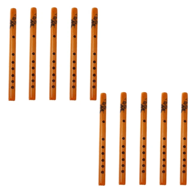 10-PACK CHINESE TRADITIONAL 6-Hole Bamboo Flute Recorder Clarinet ...