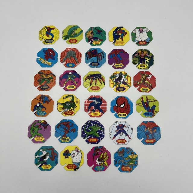 LOT 29 POGS spider man - spider BN - marvel comics EUR 24,90 - PicClick FR