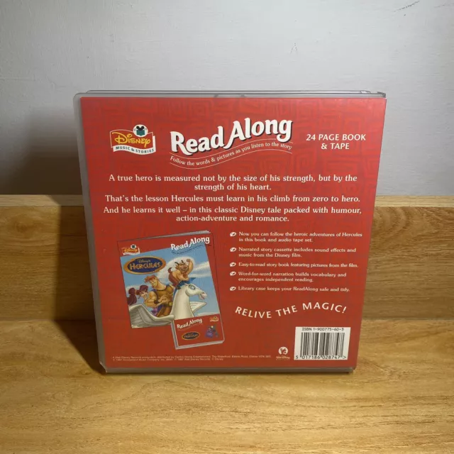 1997 DISNEY’S HERCULES Read Along Book & Cassette Tape narrated by ...