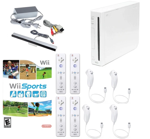 CHOOSE BUNDLE WHITE Nintendo Wii Sports Console System Controller ...