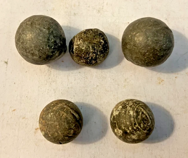 5 PIECES VARIOUS Antique Spent Lead Ball Shot Detector Finds (500) £8. ...