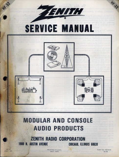 ZENITH SERVICE MANUAL Modular & Console Audio Products PFAX37 £10.56 ...