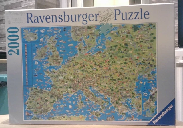 ILLUSTRATED MAP OF EUROPE Jigsaw Puzzle (2000 Piece) Ravensburger (1997 ...