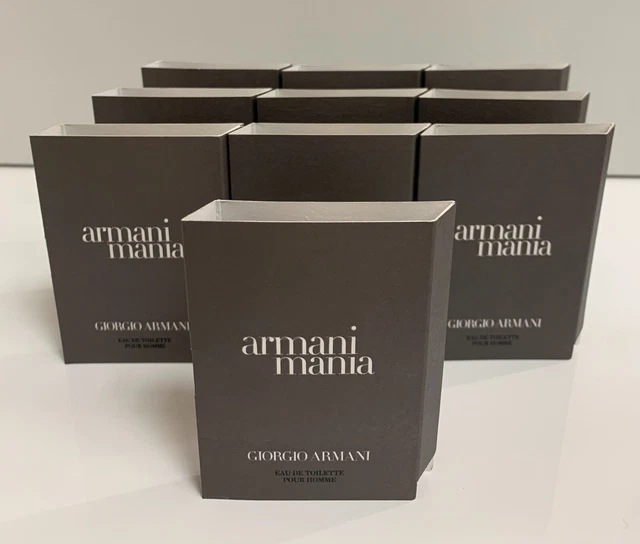 10 VIALES/ SAMPLES Armani Mania Homme Eau Toilette 1,5 Ml Total 15Ml ...