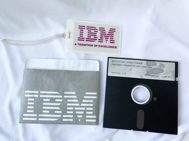 VINTAGE 1980'S IBM ARTIFICIAL INTELLIGENCE Floppy Disk Presentation ...