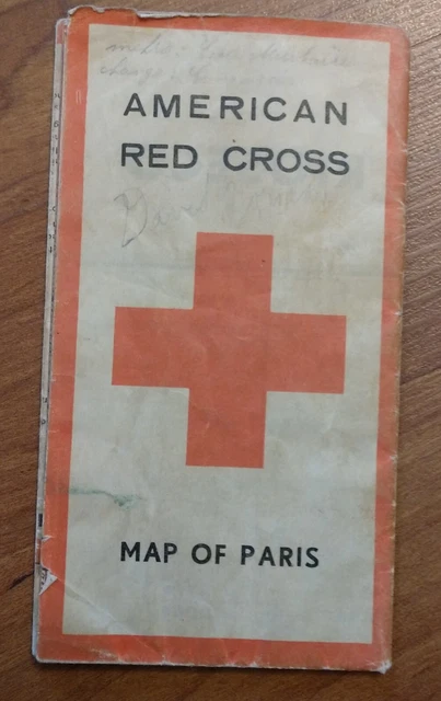 WWII AMERICAN RED Cross Map Of Paris USGI/USAAF/US Army $19.00 - PicClick