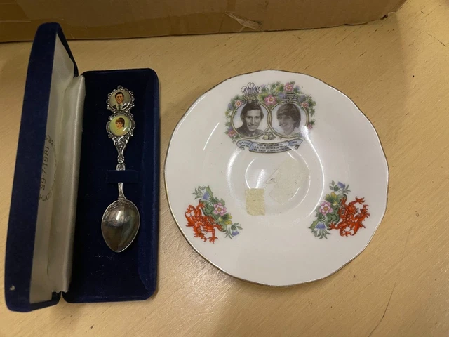 VINTAGE PRINCE CHARLES Princess Diana Bone China Plate Collector ...