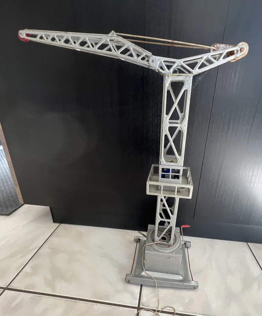 GRUE TÔLE JOUSTRA Modèle Années 60 Avec Roues En Métal Ancien Jouet ...