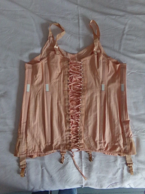 MIEDER KORSETT STRAPSE Strumpfhalter rosa Vintage 50er Jahre EUR 49,90 ...