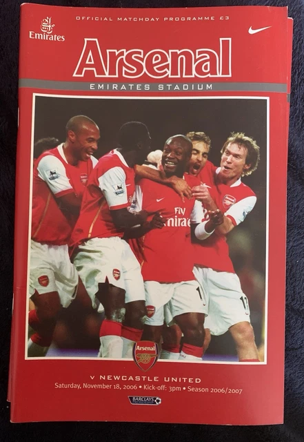 ARSENAL PROGRAMMES SEASON 2006/7. Complete Season Incl UEFA, FA ...