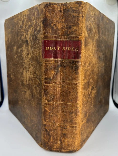 THE HOLY BIBLE Old and New Testaments 1823 Leather HC Book (RARE). £352 ...