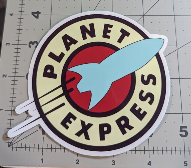 PLANET EXPRESS LOGO from "Futurama" die-cut vinyl sticker 4.25x4" $5.00 ...