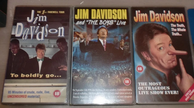 JIM DAVIDSON VHS VIDEOS X 3 - Boldly Go - The Boys - The Whole Truth £7 ...