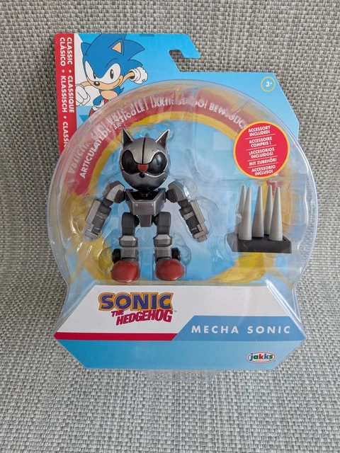 CLASSIC SONIC THE Hedgehog 4" Mecha Sonic Articulated Figure w/ Spike ...