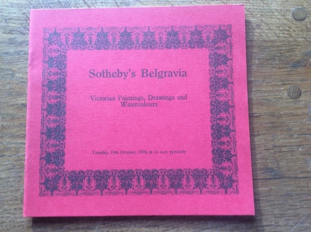 SOTHEBY'S AUCTION CATALOGUE Fine Victorian Paintings Drawings ...
