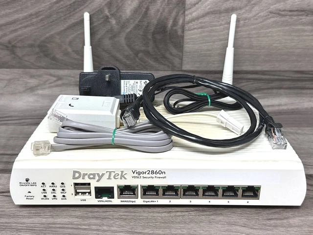 DRAYTEK VIGOR 2860N VDSL2 Sicherheitsfirewall Wi-Fi Wireless N Modem ...