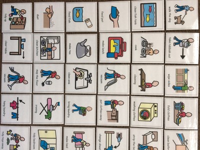 PECS BOARDMAKER AUTISM Chore and Housework Schedule & 48 cards for ASD ...