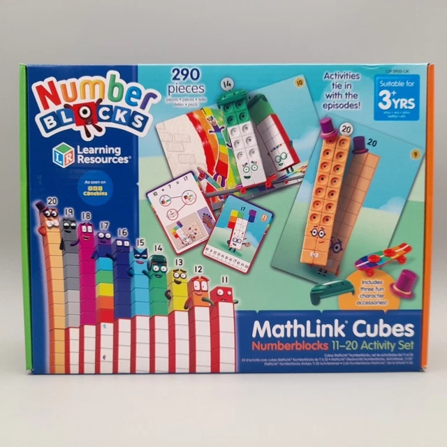 LEARNING RESOURCES MATHLINK Cubes Numberblocks 11-20 Activity Set CBeebies Toys £14.99 - PicClick UK