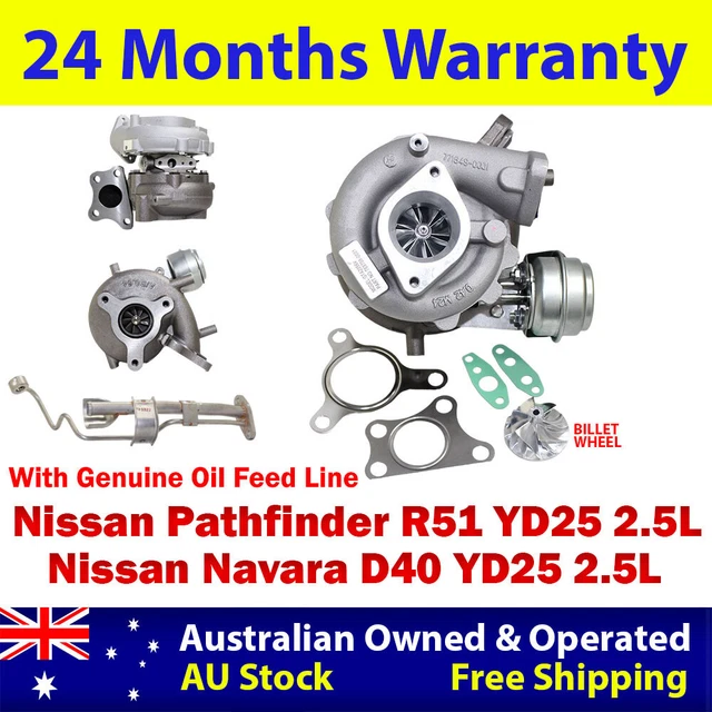 BILLET TURBO+OIL FEED Pipe For Nissan Navara D40/Pathfinder R51 YD25 2 ...