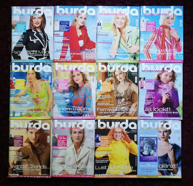 12 HEFTE "Burda Modemagazin 2005" mit Nähjournal und Schnittmustern EUR 18,00 - PicClick DE