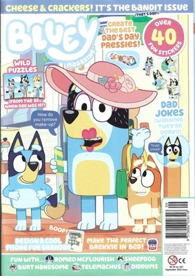 BLUEY MAGAZINE ISSUE September 2022 The Bandit Issue Over 40 Stickers ...