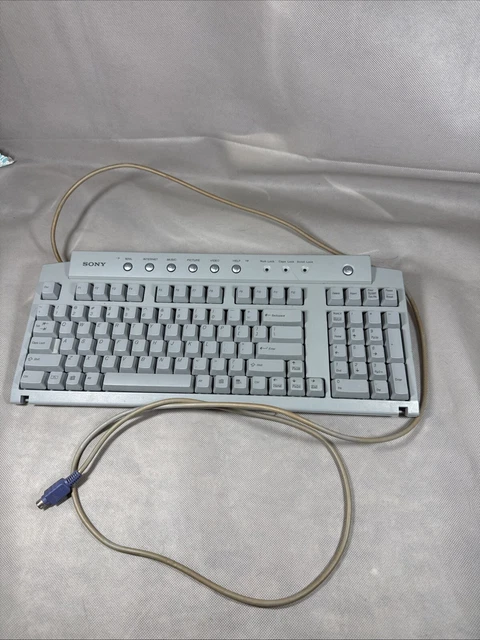 SONY VAIO 100-KEY PS/2 Mechanical Keyboard Model: PCVA-KB1P/UB Vintage ...
