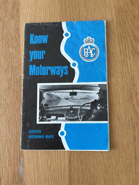 RAC MOTORWAY MAP Know Your Motorways vintage 1968 £8.00 - PicClick UK