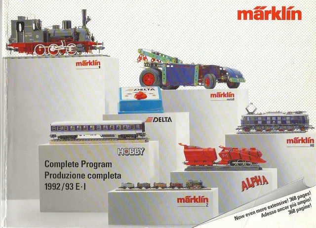 MÄRKLIN COMPLETE PROGRAM Produzione completa 1992/93 E I [Catalogue] Alpha Delta £5.97 - PicClick UK