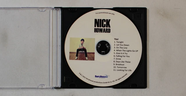 NICK HOWARD WHEN The Lights Go Up Ger Adv CDR 2011 Diff. Running Order ...