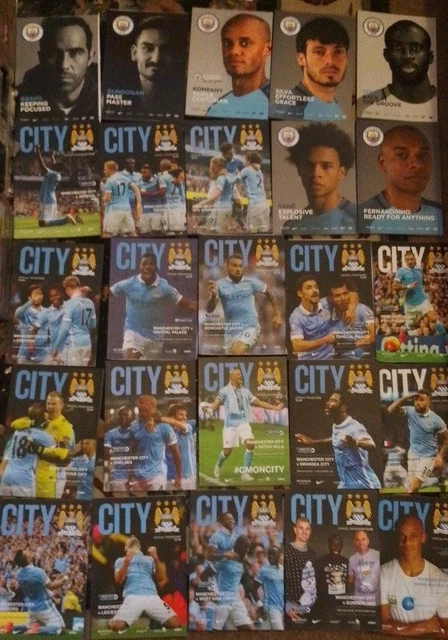 25 MANCHESTER CITY Programmes 5 Teamsheets 18. 15/16 & 7. 16/17 £10.78 ...