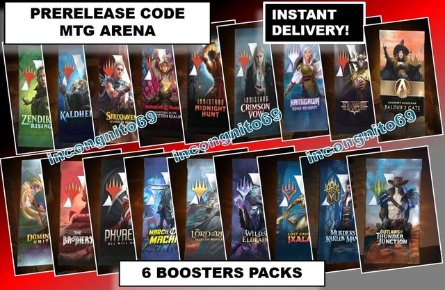 MTG ARENA CODE Card 6 Booster Prereleaseooutlaws Thunder Karlov Caverns ...