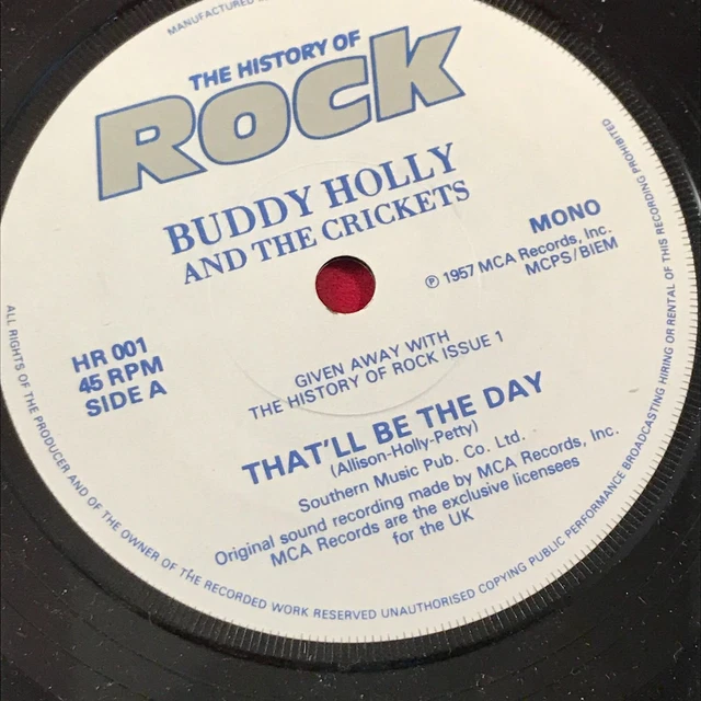 BUDDY HOLLY & THE CRICKETS That'll Be The Day 1982 UK 7" vinyl single 45 £6.66 - PicClick UK