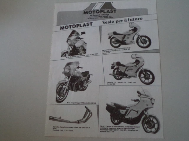 ADVERTISING PUBBLICITÀ 1982 MOTOPLAST e BENELLI 2C 125 250 EUR 3,99 ...