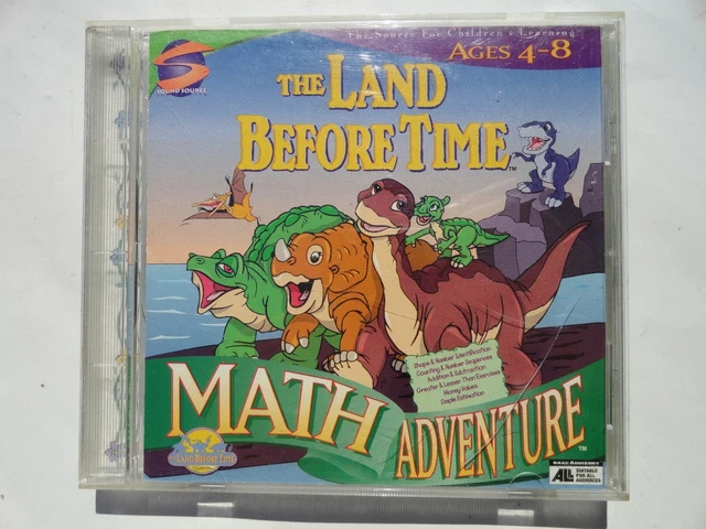 THE LAND BEFORE Time Math Adventure 1997 Ages 4-8 CD-ROM WIN/MAC $39.50 ...