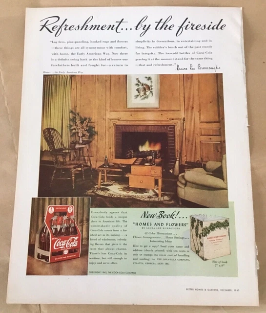 COCA-COLA SODA AD 1925 original vintage 1920s era print retro art illus ...
