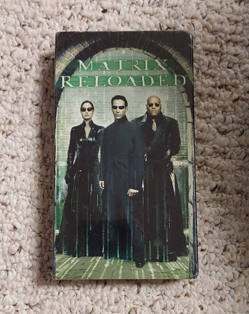 MATRIX RELOADED VHS Keanu Reeves Laurence Fishburne Red Pill SEALED £5. ...