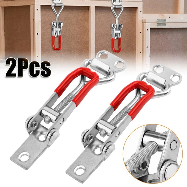 STAINLESS STEEL ADJUSTABLE Toggle Clamp Door Bolt Quick Clamp Lock ...