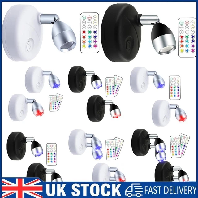 13 COLOURS LED Wall Mounted Light Remote Control RGB Wall Sconces Lamp ...