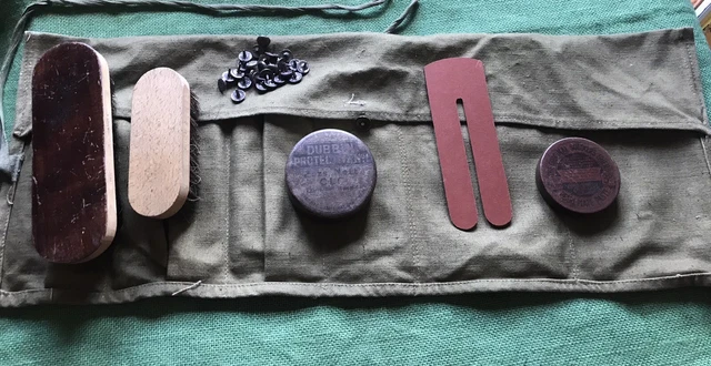 WW2 BRITISH ARMY Soldier's Uniform Grooming Kit Original with contents ...