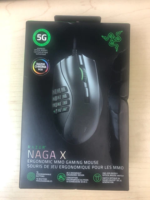RAZER NAGA X Wired Ergonomic MMO Gaming Mouse RGB *BRAND NEW SEALED ...