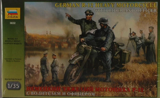 MODEL SOLDATI MODEL Kit vehicles Dioramas Zvezda German WWII Motorcycle ...