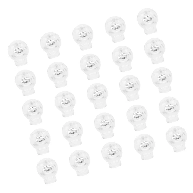 25 PCS SPRING Lock Plastic Cord Locks Ends Stopper Fastener Drawstring ...