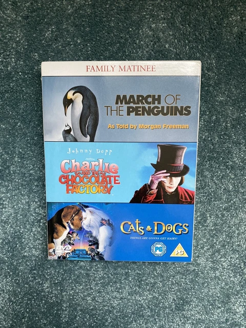 MARCH OF PENGUINS Charlie & Chocolate Factory & Cats & Fogs Family DVD ...