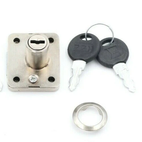 DESK DRAWER LOCK Wardrobe Cabinet Furniture Cam 2 Keys Office Desk $2. ...
