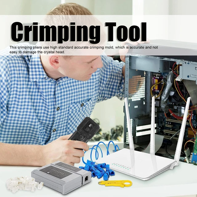 NETWORK CRIMPER CABLE Stripper Cutter Incisive Crimping Pliers With Non ...