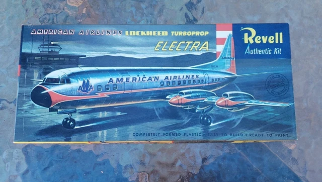 REVELL AMERICAN AIRLINES Lockheed Turboprop Electra Model Kit Vintage ...