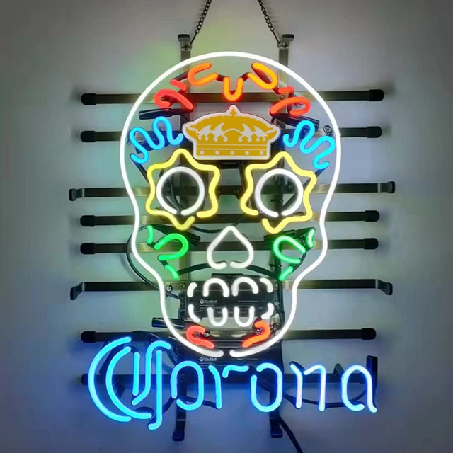 CORONA EXTRA NEON Light Sign 19"x15" Glass Bar Pub Wall Deocr Artwork ...